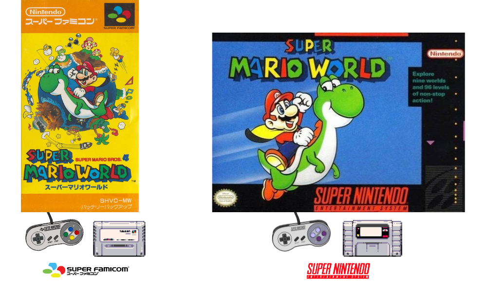 Super Famicom vs Super Nintendo Box Art - March 17, 2024