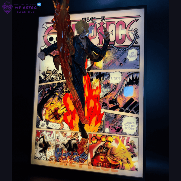 3D Light-Up Wall Art – One Piece Sanji Diable Jambe (Devil’s Legs)